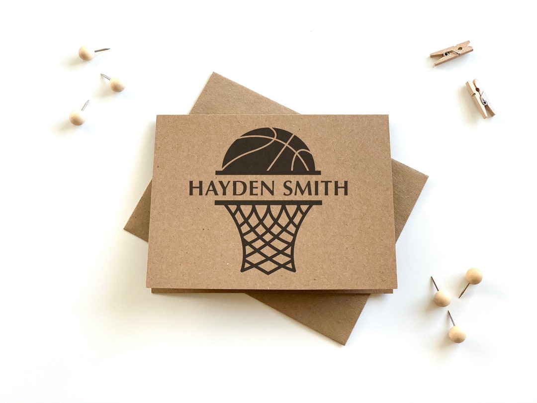 Custom Name Basketball Cards With Envelopes, Personalized Basketball ...