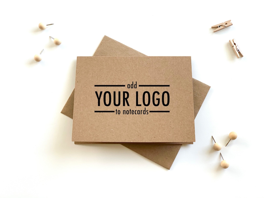 Custom Logo Cards With Envelopes, Add Your Own Logo Notecards and ...