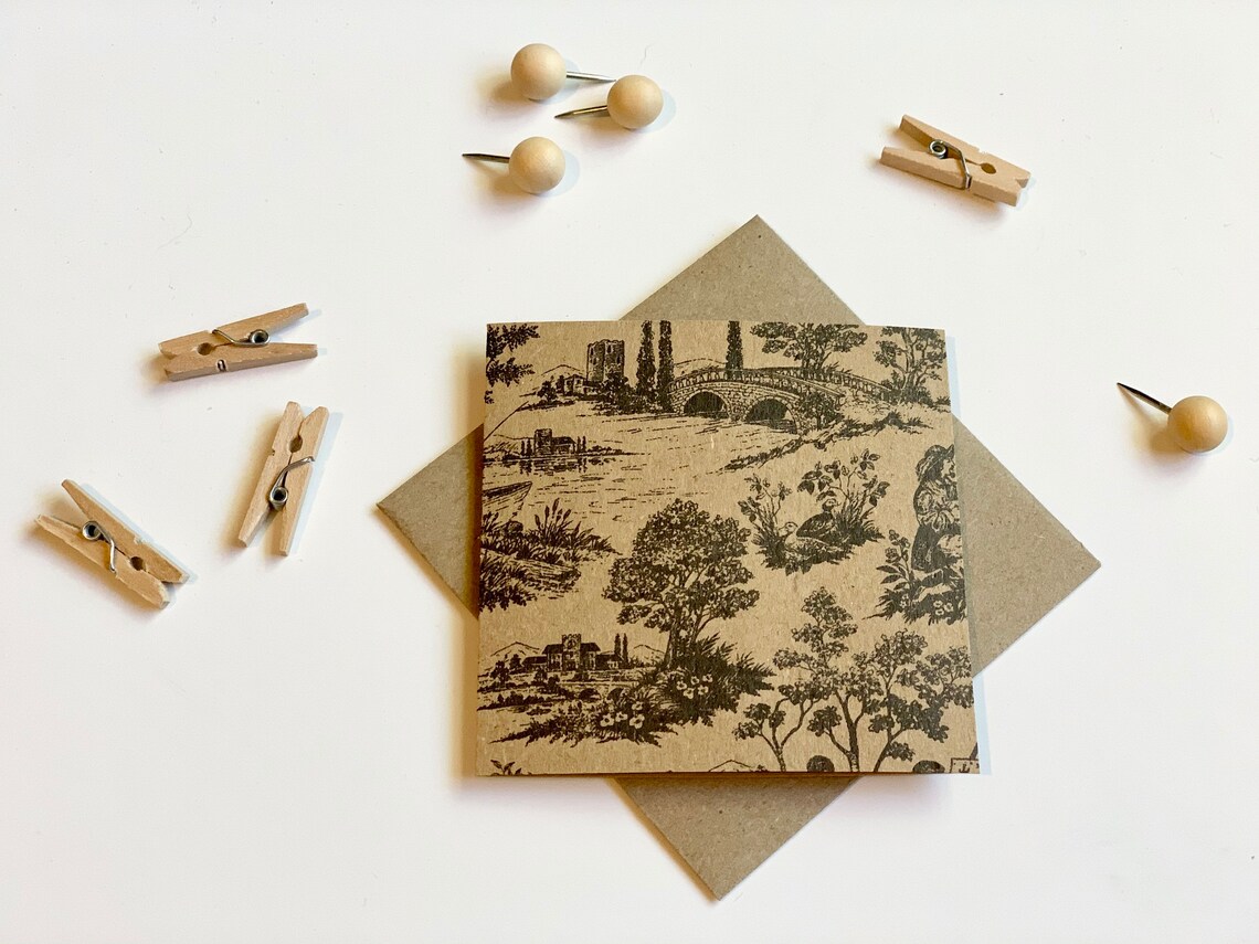 3x3 Note Cards with Envelopes Kraft Mini Cards and Envelopes | Etsy