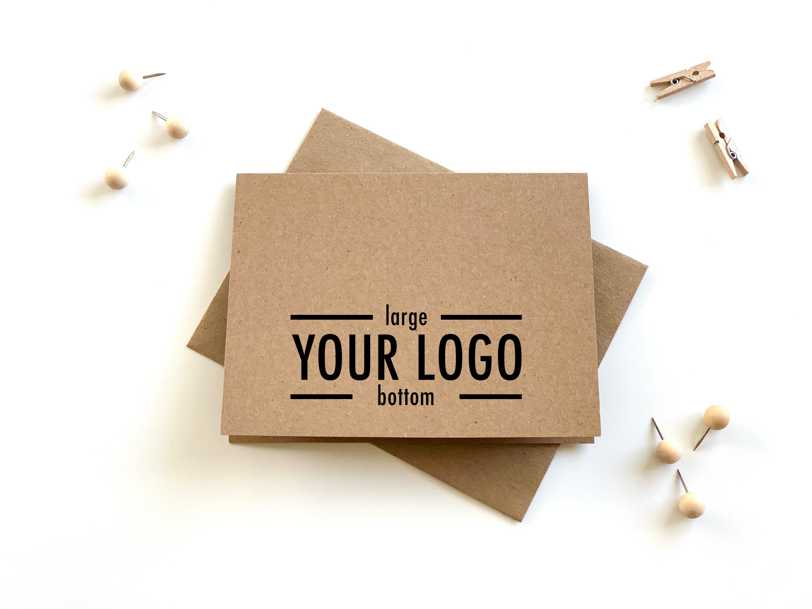 Custom Logo Cards With Envelopes, Add Your Own Logo Notecards and ...