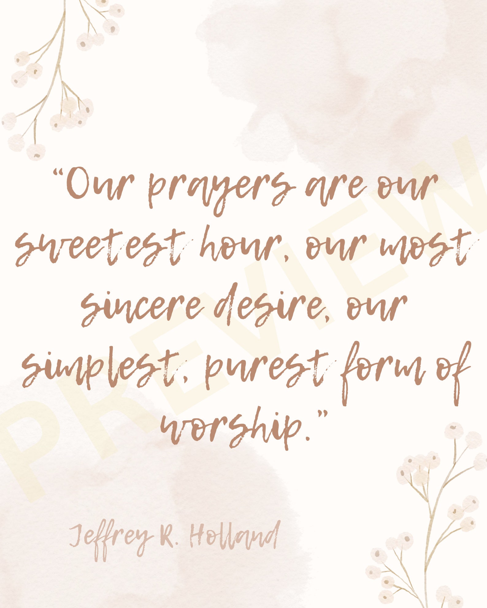 Our Prayers Elder Jeffrey R Holland Purest Form of Worship LDS General ...