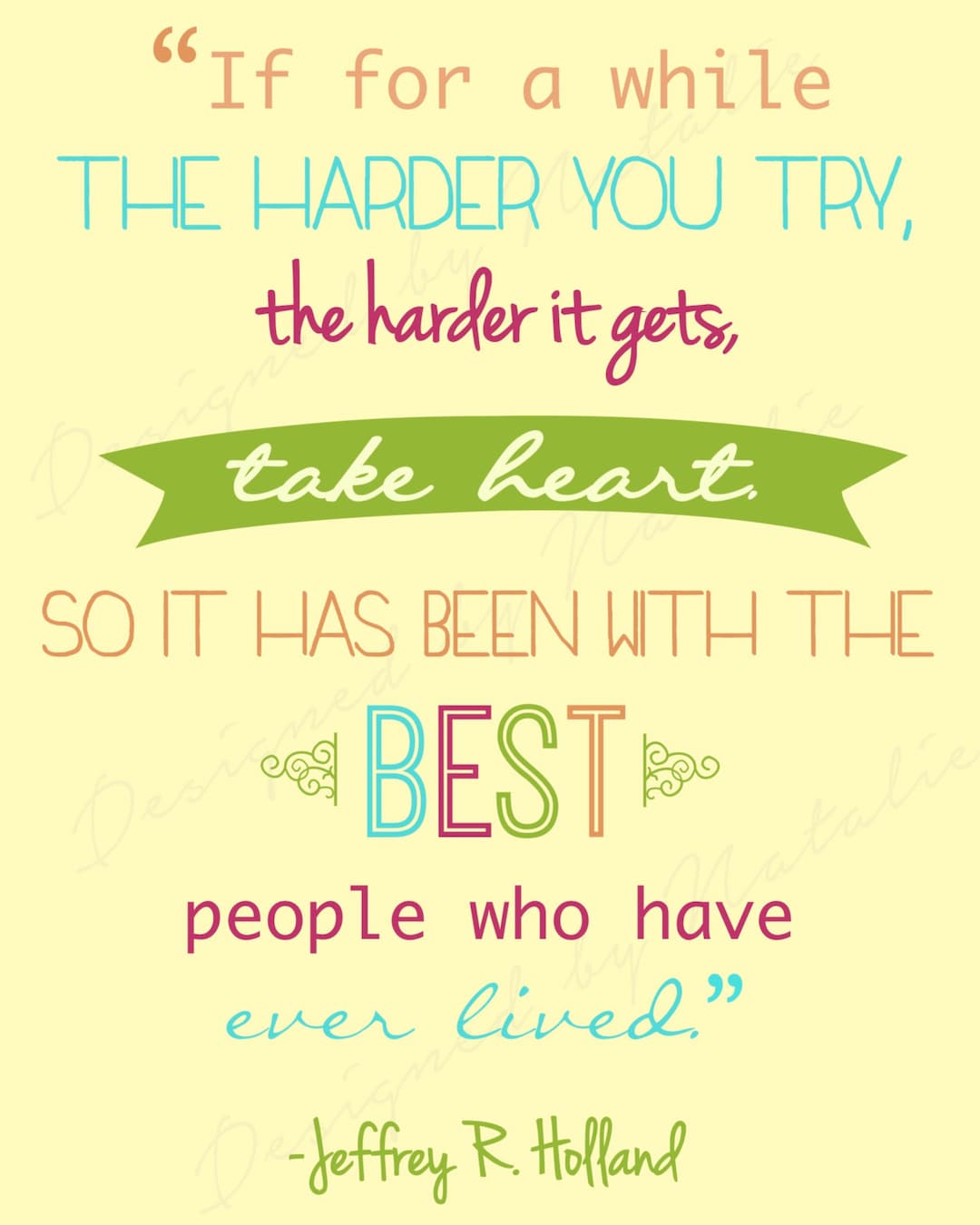 Inspirational Missionary Quote While Harder You Try Take Heart Best ...
