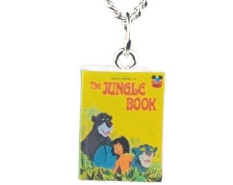 The Jungle Book With Your Choice of Charm - Miniature Book Necklace - Etsy