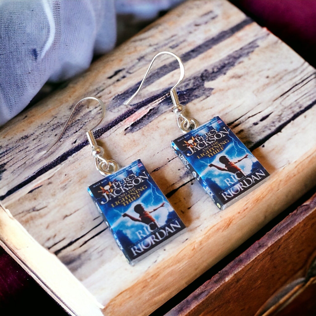 Percy Jackson and the Lightning Thief Tiny Book Earrings - Etsy