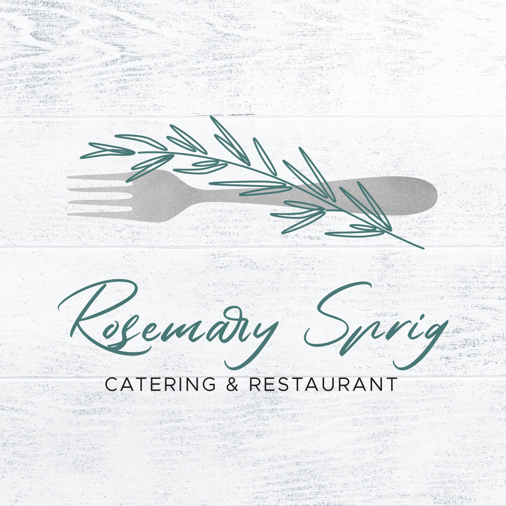 Rosemary Sprig Catering Logo Logo Design Template Instant Download DIY ...