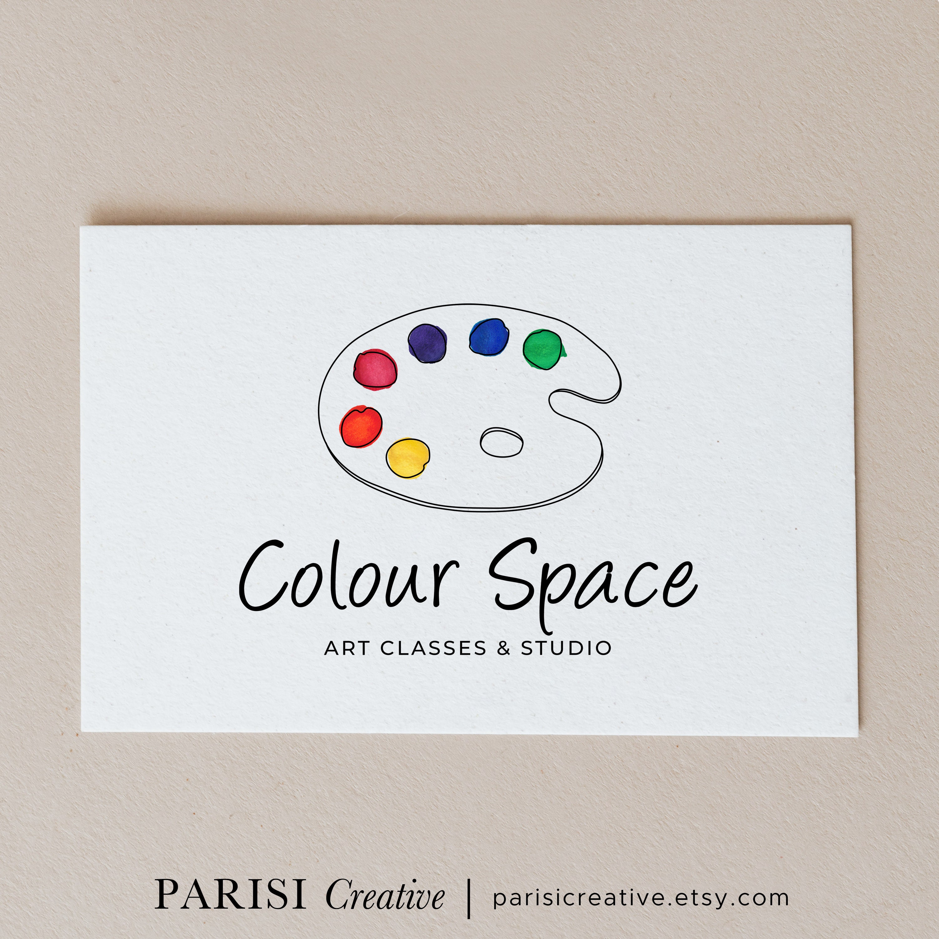 Paint Logo Palette Logo Artist Logo Logo Design Template | Etsy