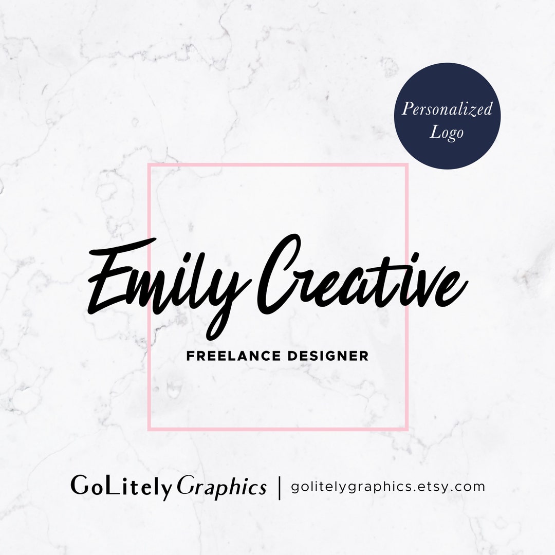 Square Logo, Signature Logo, Typographic Logo | Made for You Logo ...