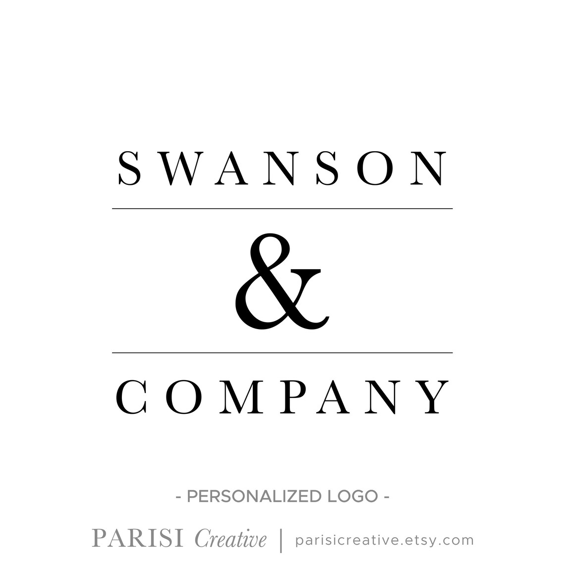 Stacked Logo Text Logo Classic Serif Logo Premade Logo - Etsy