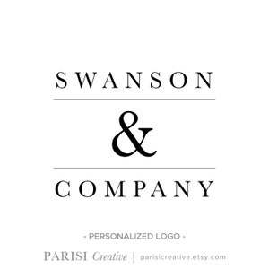 Stacked Logo Text Logo Classic Serif Logo Premade Logo - Etsy