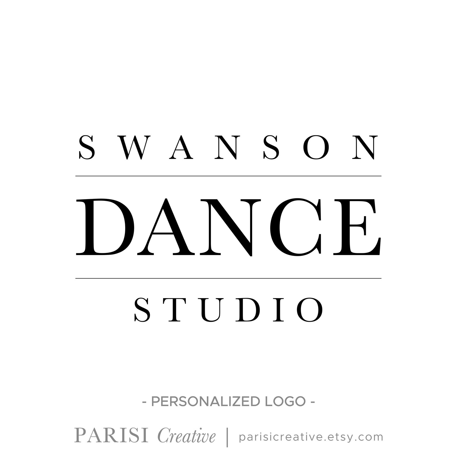 Stacked Logo Text Logo Classic Serif Logo Premade Logo - Etsy