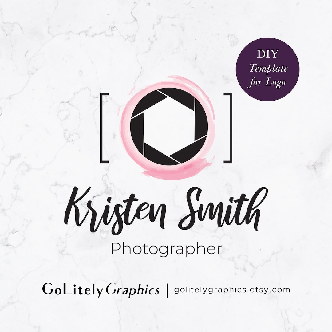 Feminine Camera Photographer Logo | Logo Design Template | Instant ...