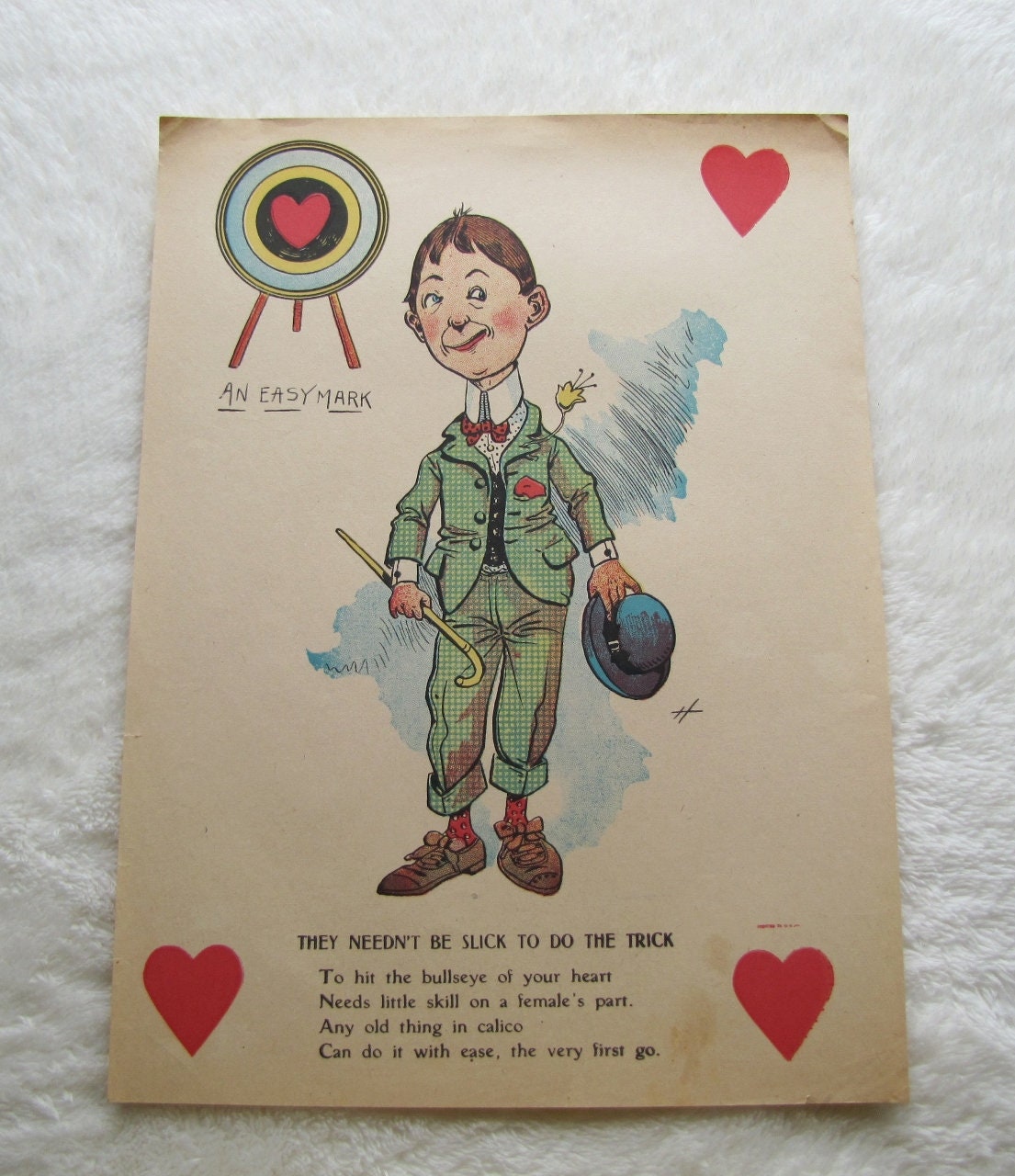 Antique Vinegar Valentine Poem Penny Dreadful They Needn't Be Slick ...