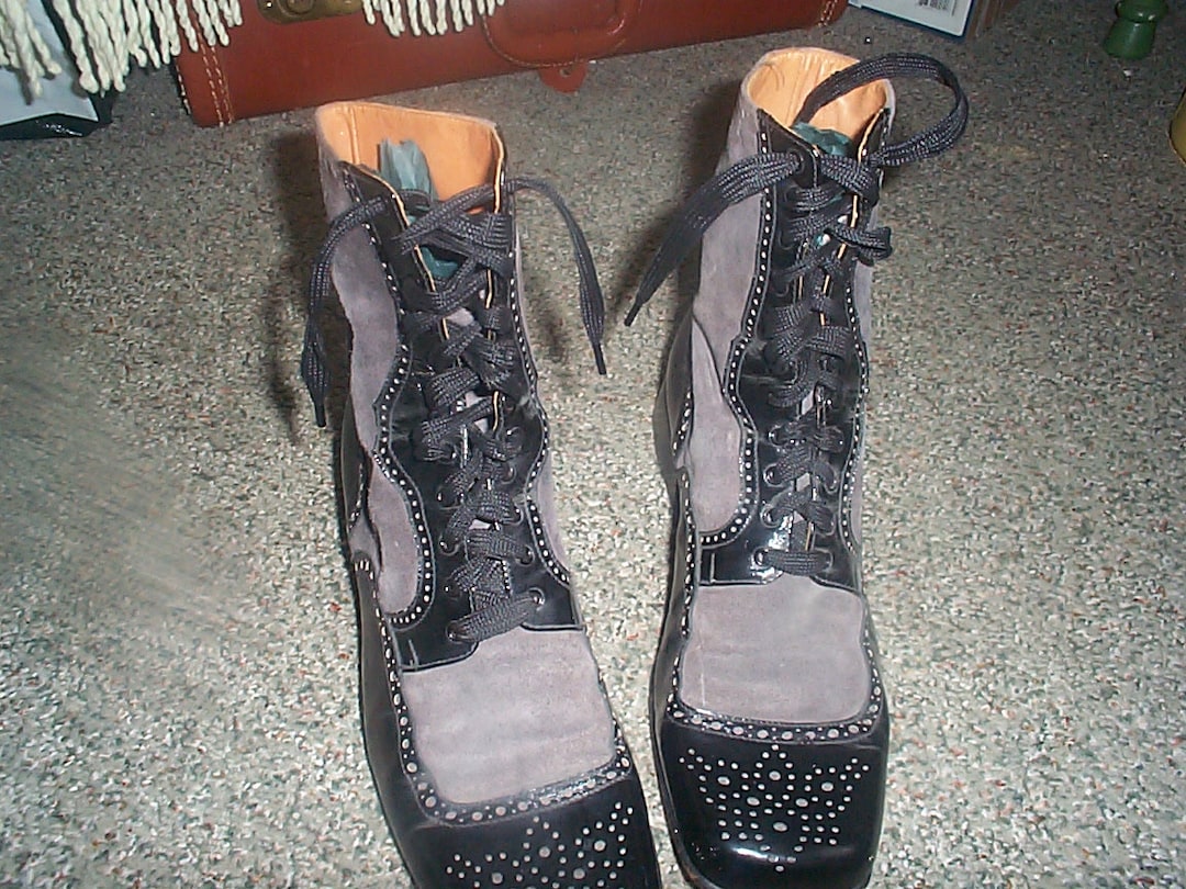 Vintage Men's Volare 2 Tones Dress Shoes Made in Italy Sz 9M Grey Suade ...