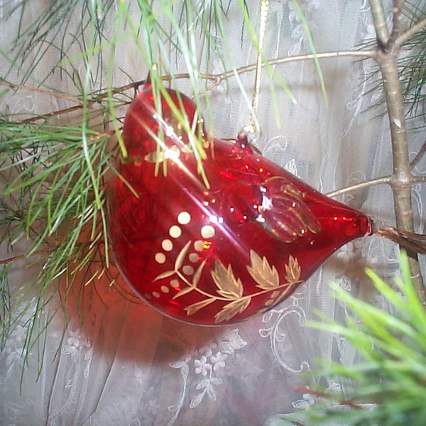Red Bird Ornament - Etsy