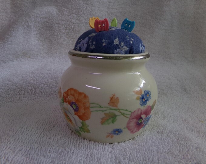 Pin Cushion Spice Jar Ceramic - Etsy