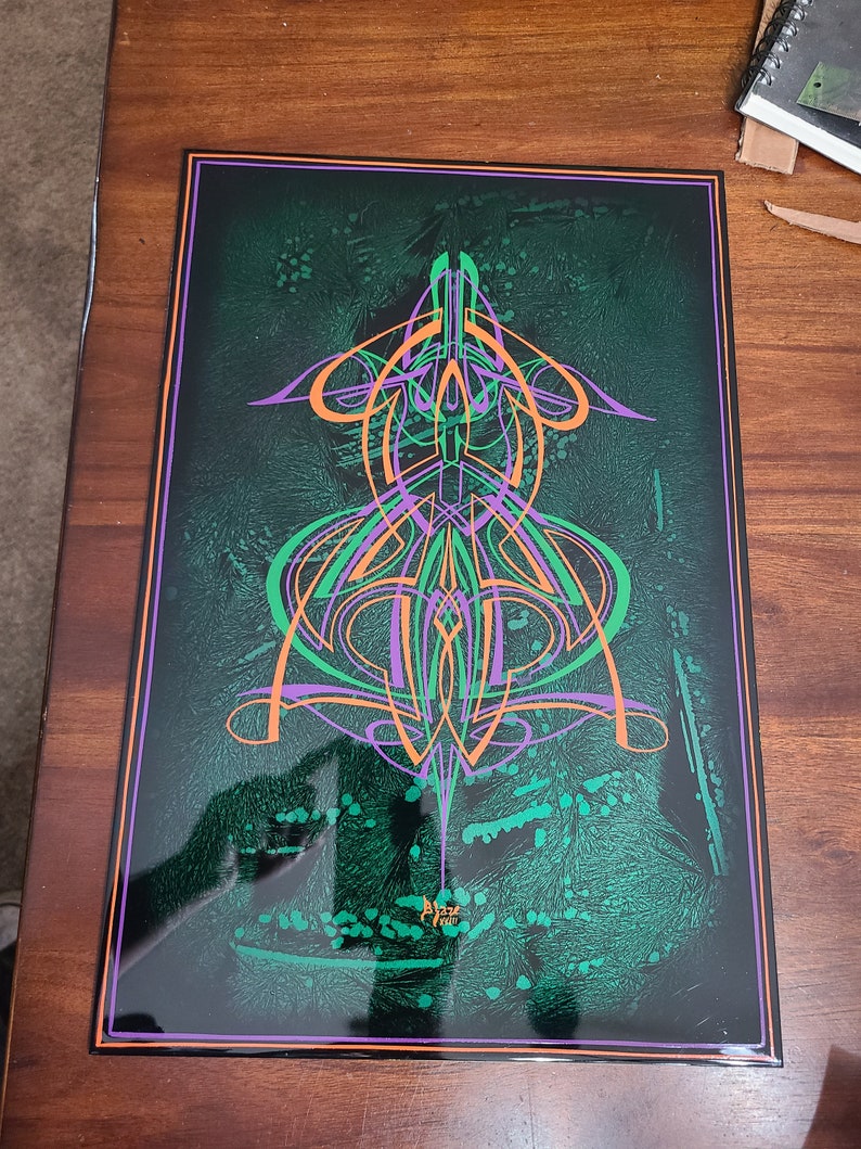 Pinstriped Art Panel - Etsy