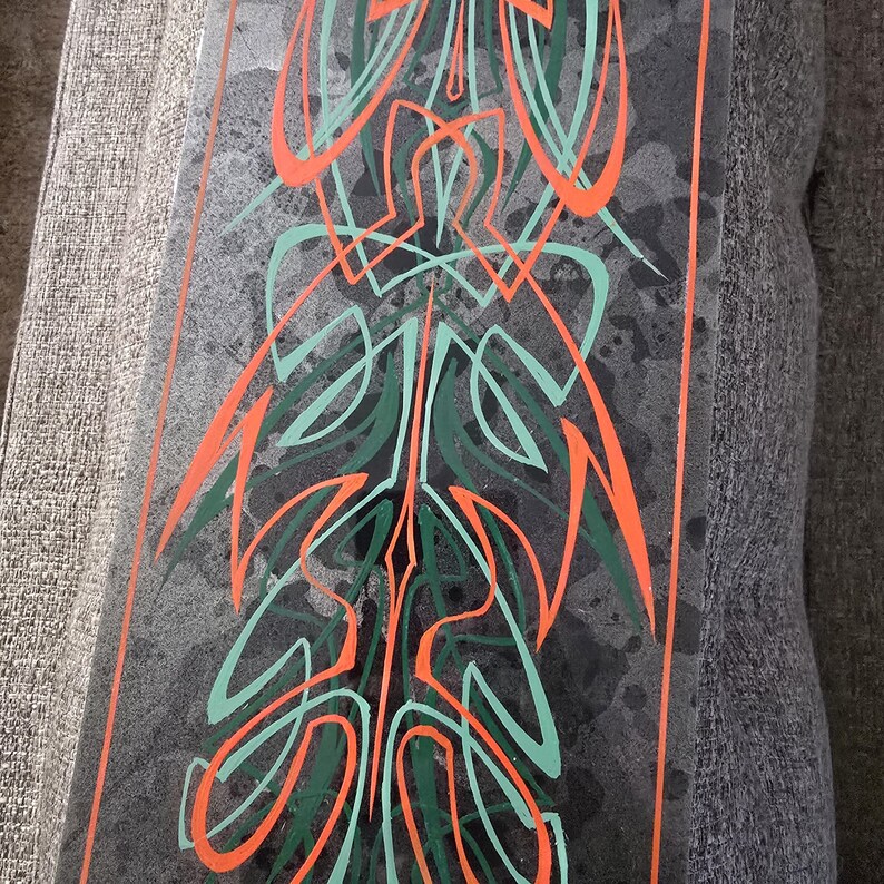 Hand Painted Pinstriping Art Panel - Etsy