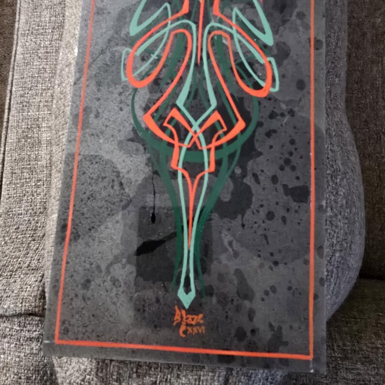 Hand Painted Pinstriping Art Panel - Etsy