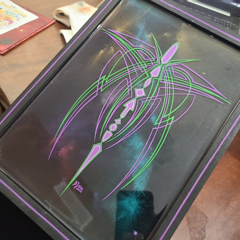 Framed Resin and Pinstriping Art - Etsy