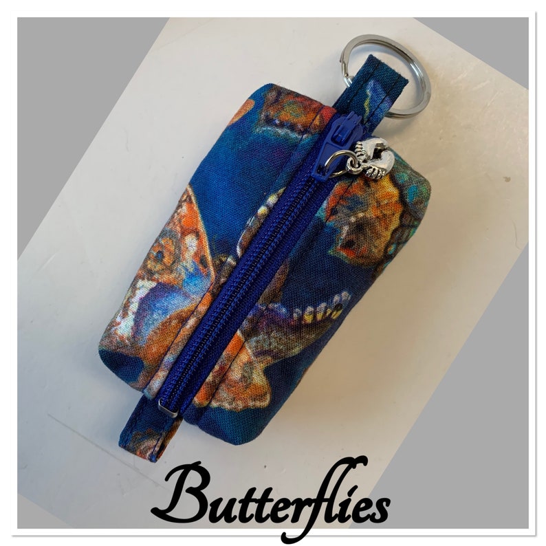 Tiny zipper keychain Bluetooth or earbud pouch with charm | Etsy