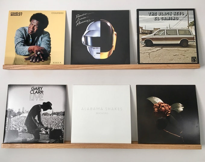 Vinyl Record Collection Display Shelf | Wall-mounted Hardwood Ledge - Etsy