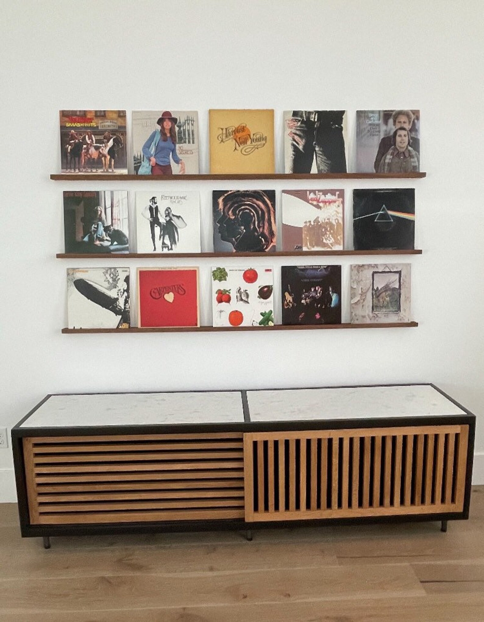 Vinyl Record Collection Display Shelf Wall-mounted Hardwood - Etsy