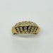 Diamond Ring Pointed Arch Dome 18k Yellow Gold Size 8 - Etsy