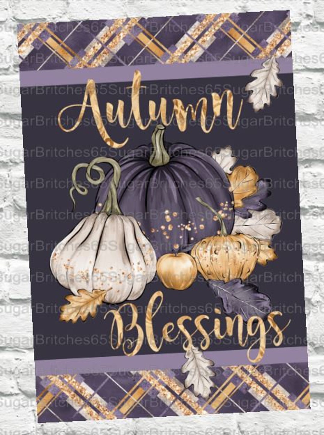 Autumn Blessings Sign, Autumn Sign for Wreaths, Fall Wreath Sign ...