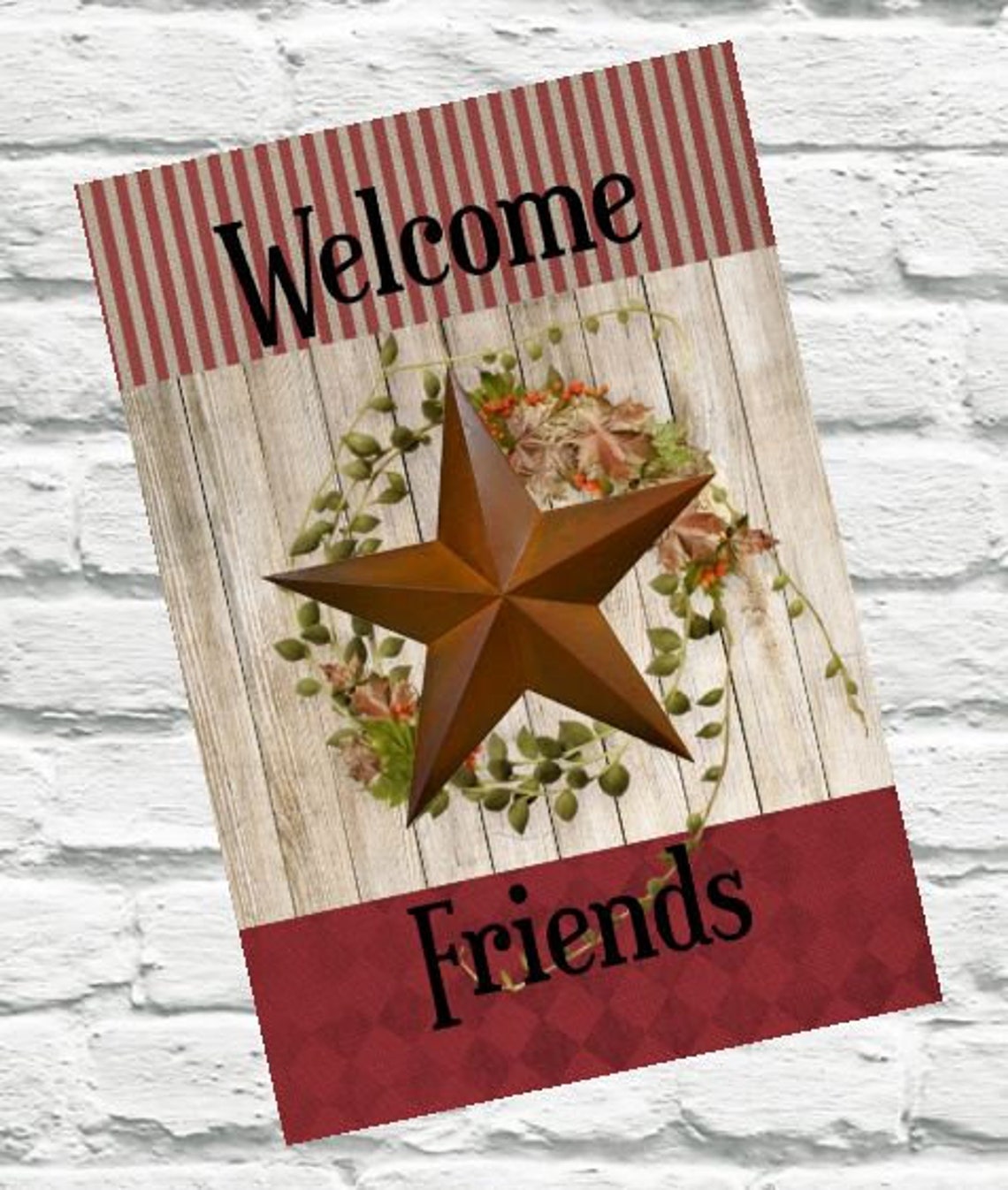 Welcome Friends Wreath Sign Welcome Friends Sign Welcome | Etsy