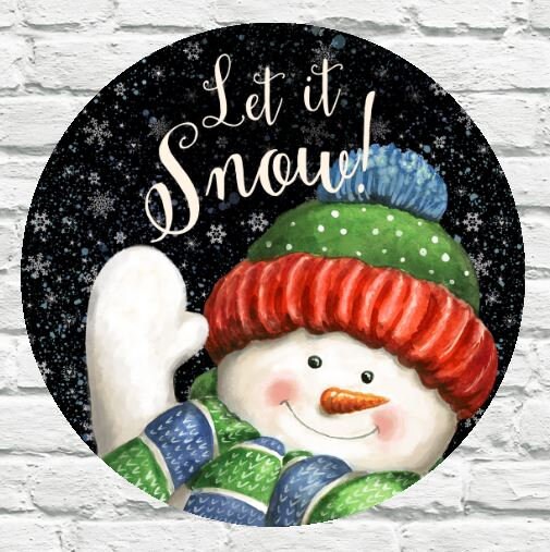 Let It Snow Sign Winter Snowman Sign Snowman Sign Snowman | Etsy