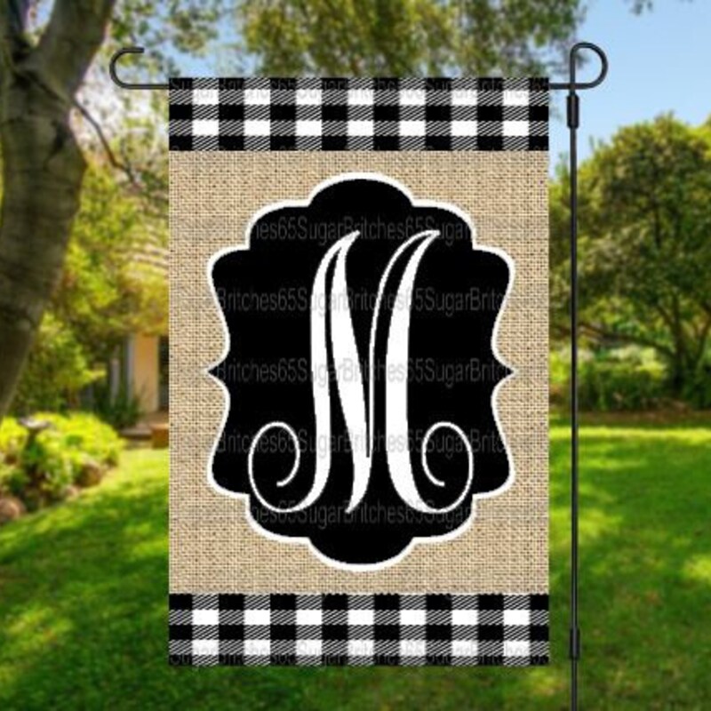 Monogram Garden Flag - Etsy