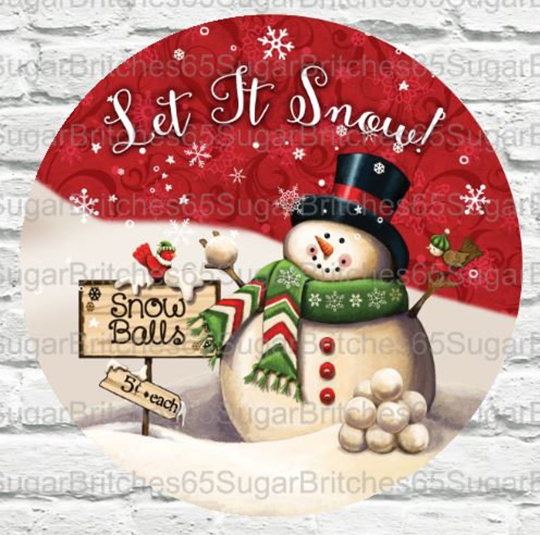 Snowman Sign, Snowman Wreath Sign, Winter Wreath Sign, Winter Themed ...