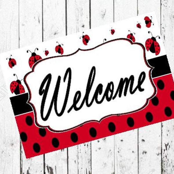 Ladybug Welcome Sign - Etsy