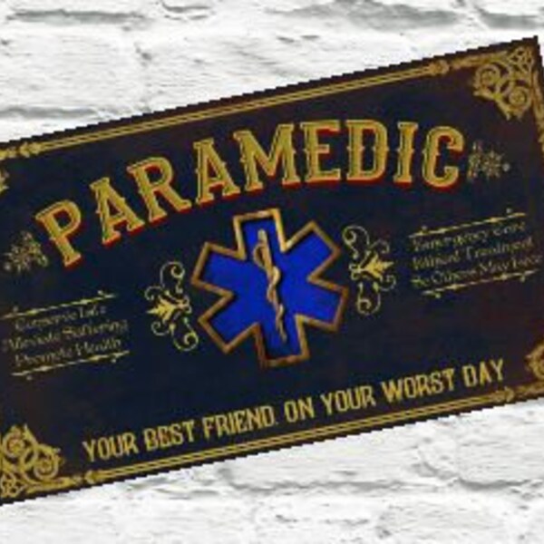 Paramedic Sign - Etsy