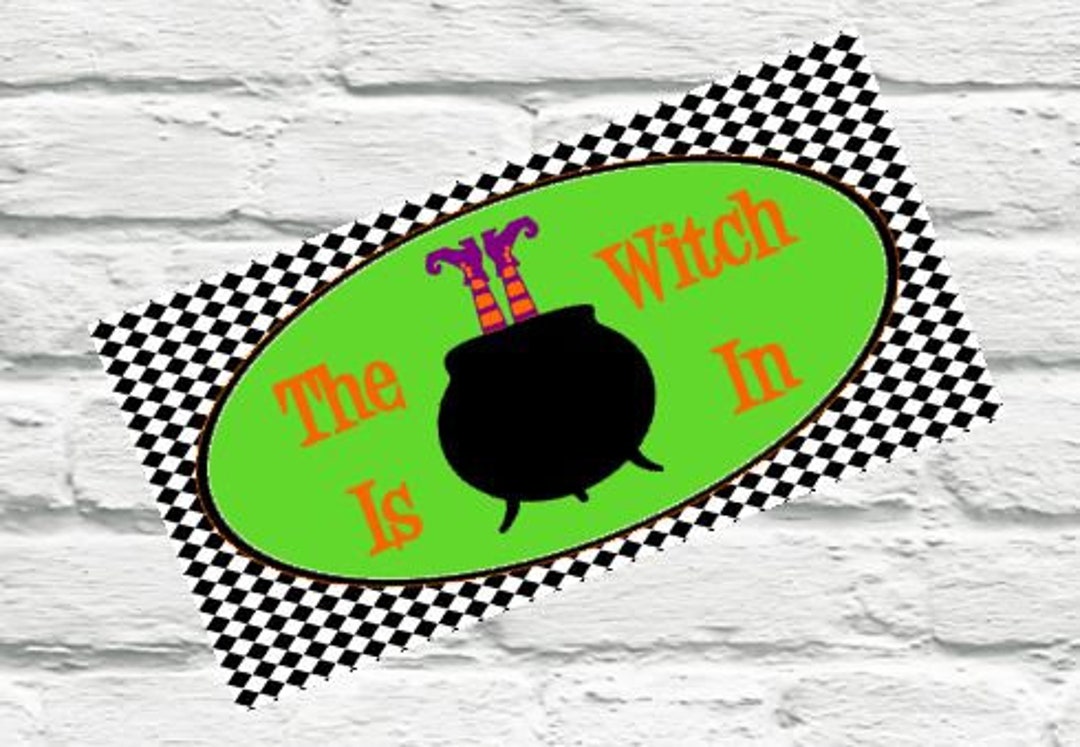 Halloween Wreath Sign Halloween Witch Sign Witch Wreath - Etsy