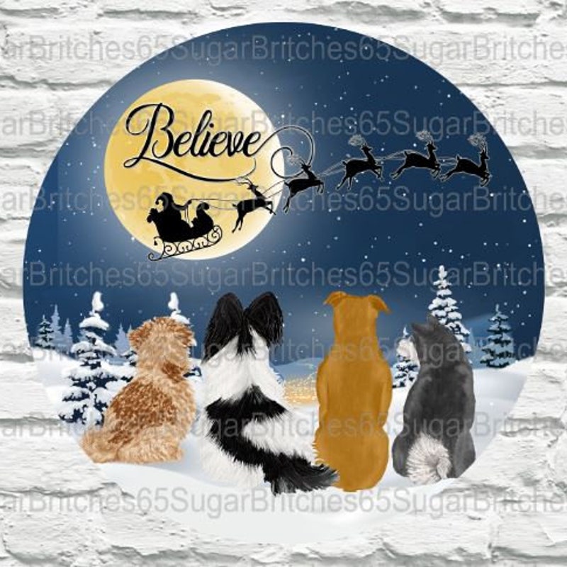 Dog Sign for Wreath - Etsy