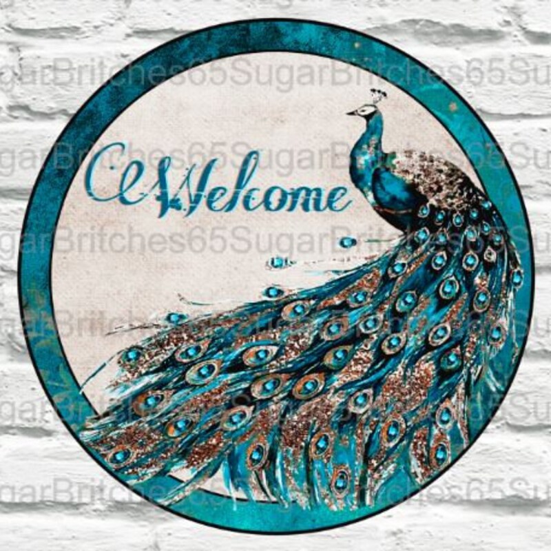Peacock Welcome Sign - Etsy