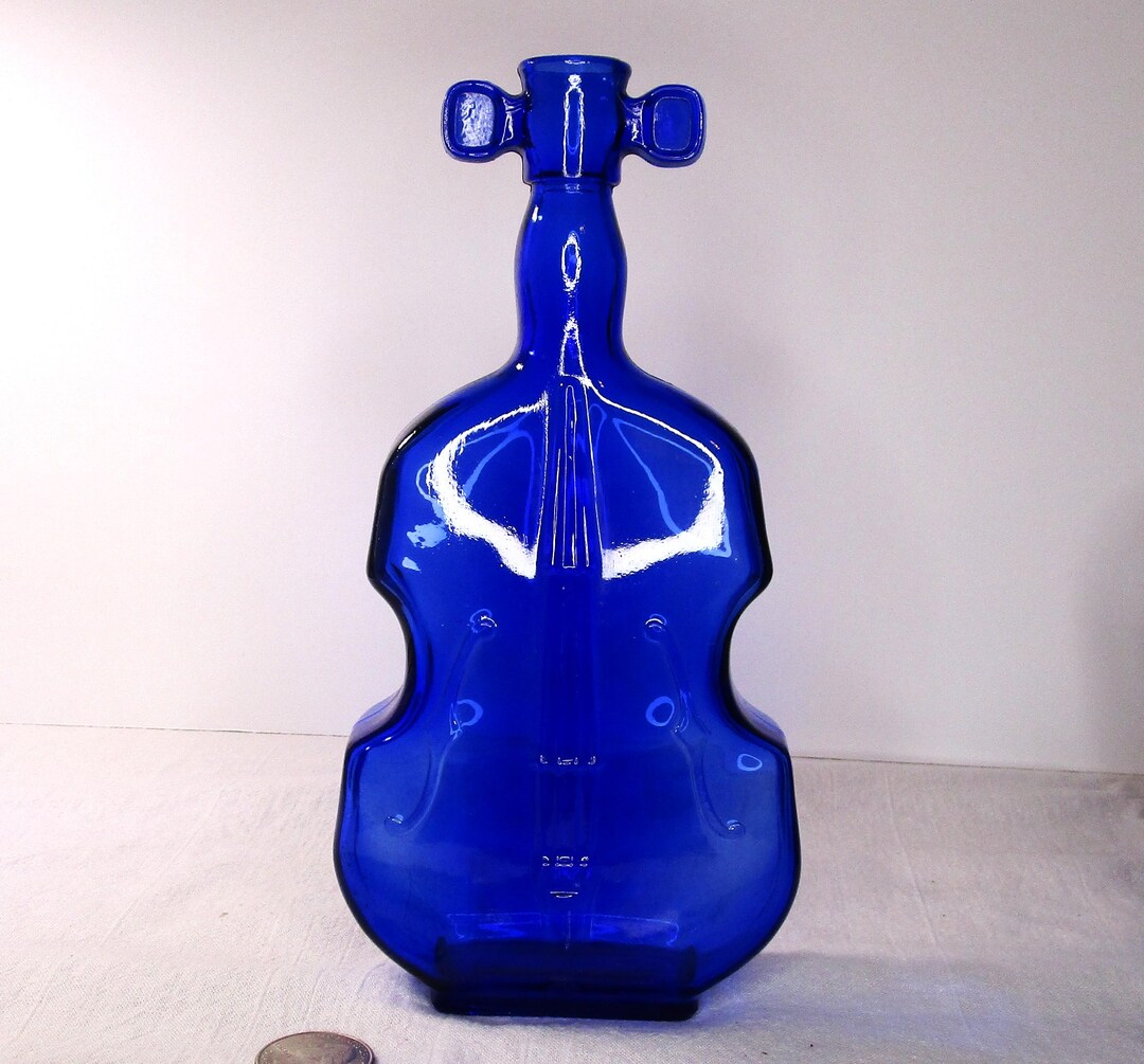 Vintage Cobalt Blue Glass Cello Decanter or Bud Vase of the 1930s - Etsy