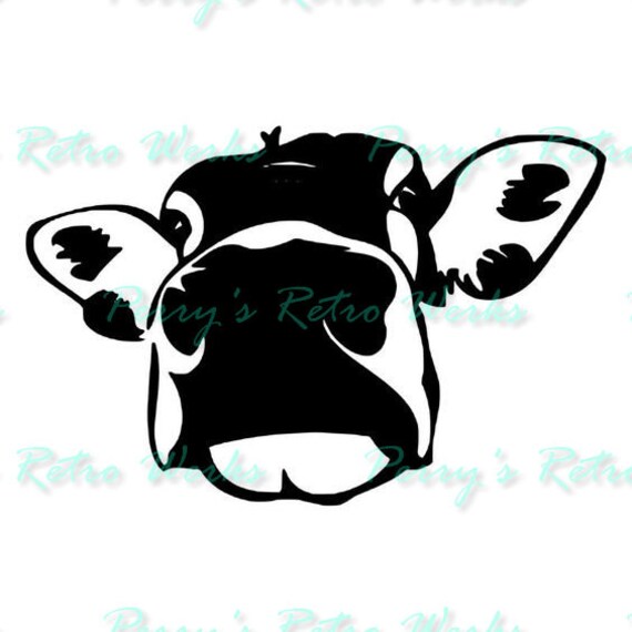 Cow Head SVG Sticker Decal - Etsy