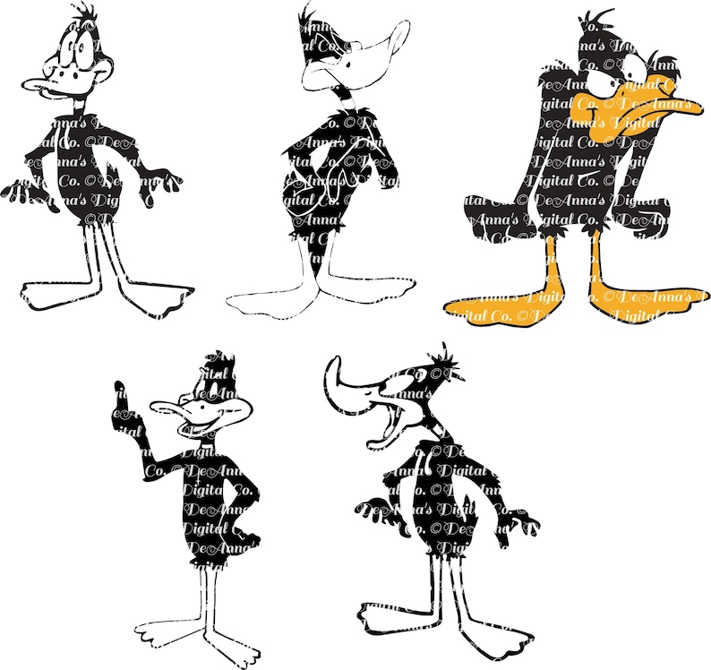 Daffy Duck Digital SVG | Cartoon Clipart for Cricut & Silhouette ...