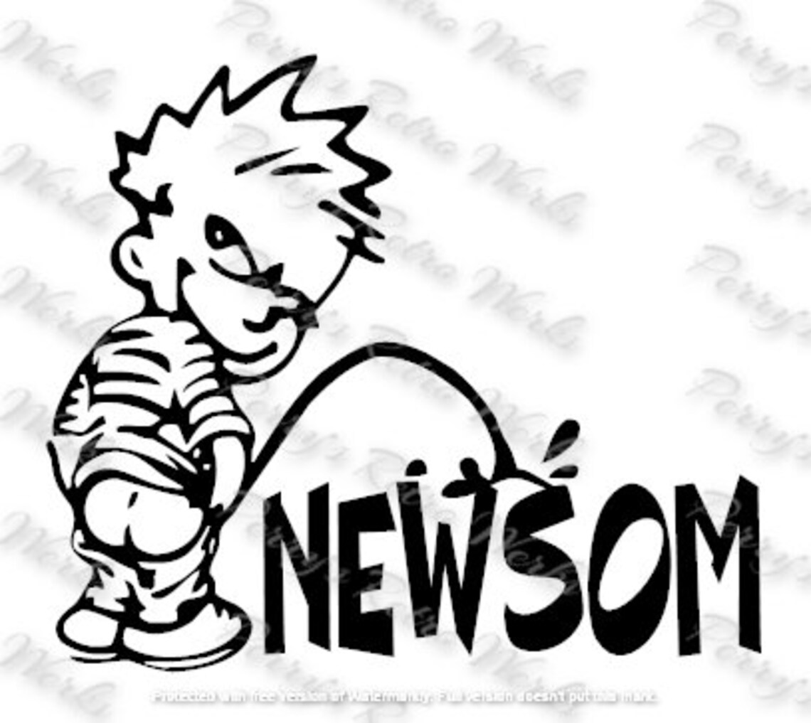 Piss on Newsom SVG Decal Sticker Newsom | Etsy