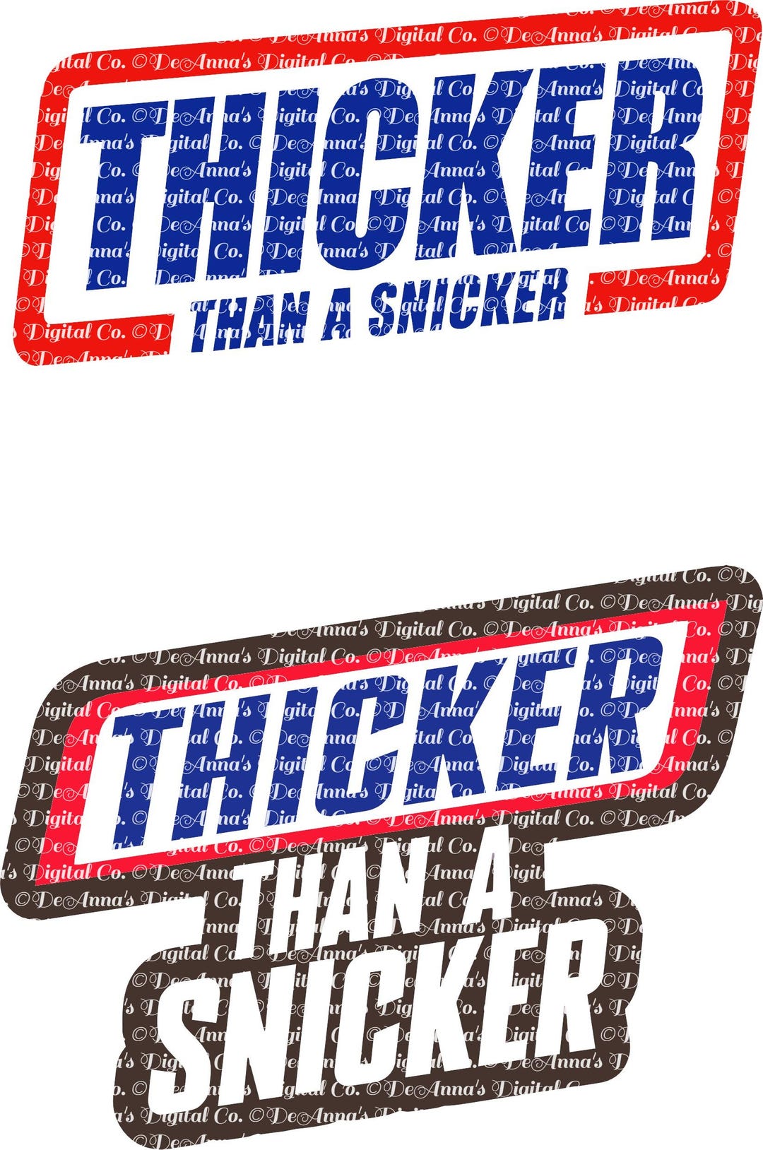 Thicker Than a Snicker - Body Positive SVG With Bold Retro Label ...