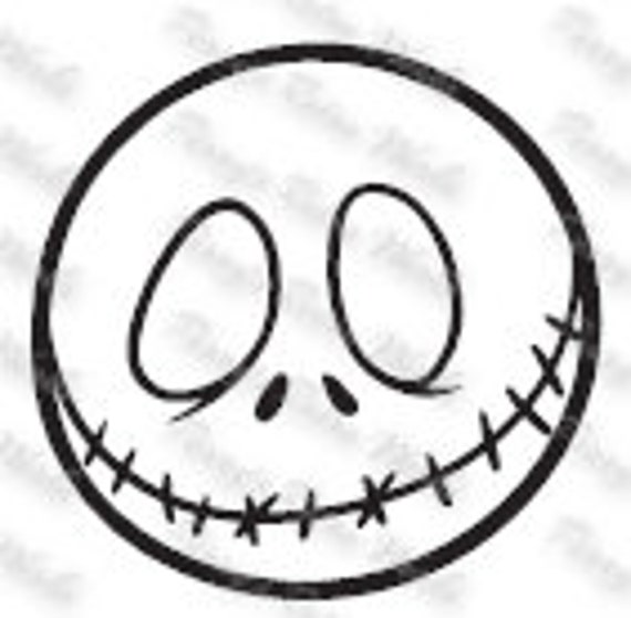 Jack Skellington Head SVG Decal Decal Sticker | Etsy