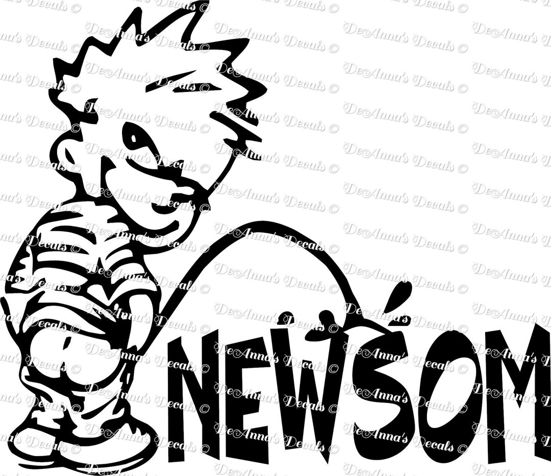 Piss on Newsom SVG | Cartoon Clipart for Cricut & Silhouette Projects ...