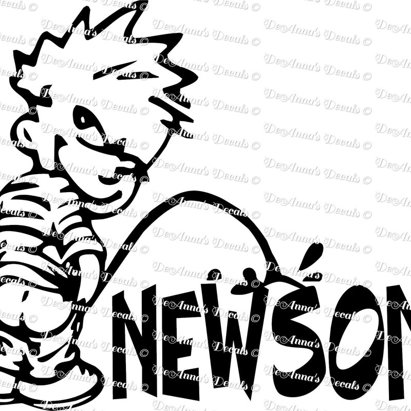 Calvin Peeing Svg - Etsy