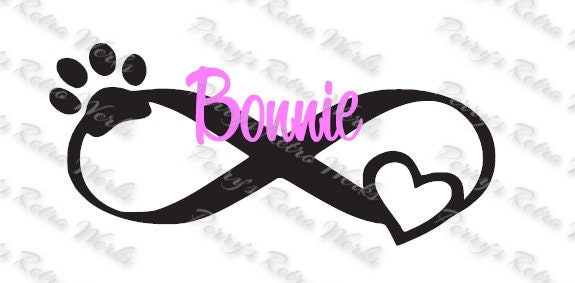 Animal Infinity Vinyl Decal Personalized SVG Sticker Dog | Etsy