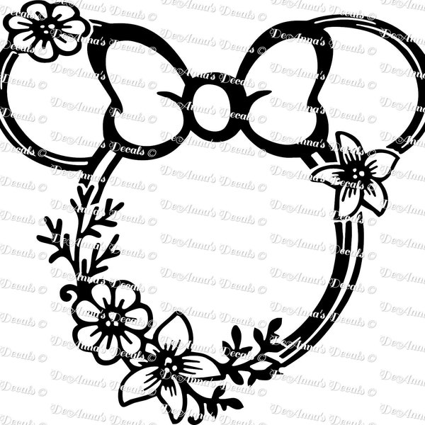 Minnie Flower Svg - Etsy