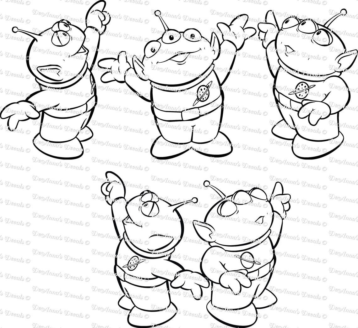 Toy Story Aliens SVG File Cute Cartoon Clipart Digital Download for ...