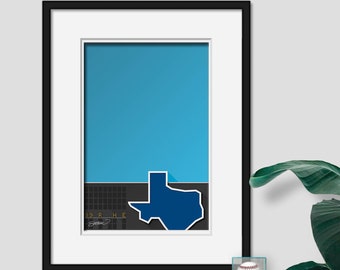 Texas Rangers MLB Stadium Map Ballpark Map Baseball Stadium - Etsy