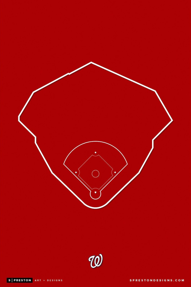 Outline Nationals Park Washington Nationals Art Poster Print - Etsy